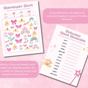 Pink Princess Birthday Party Printable Game Bundle 13 Fun Activities ...