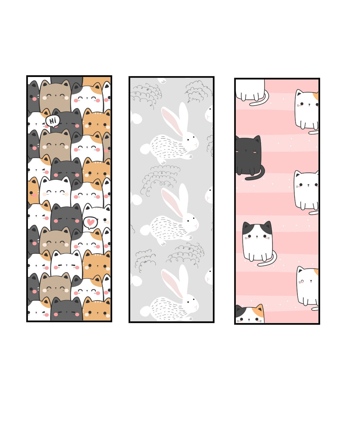 Kids' Printable Bookmark Set 42 Colorful & Fun PDF Designs, Immediate ...