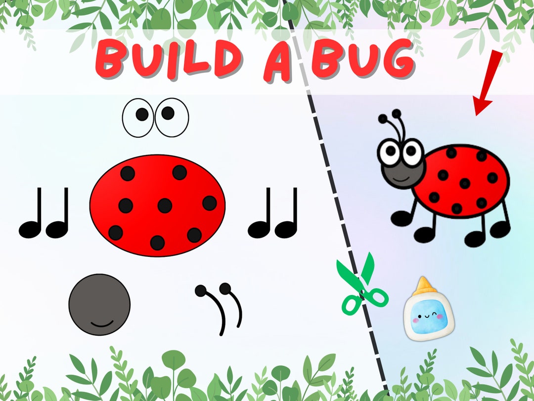 DIY Spring Ladybug Craft PDF Kid's Build-a-bug Activity Kit, Simple Cut ...