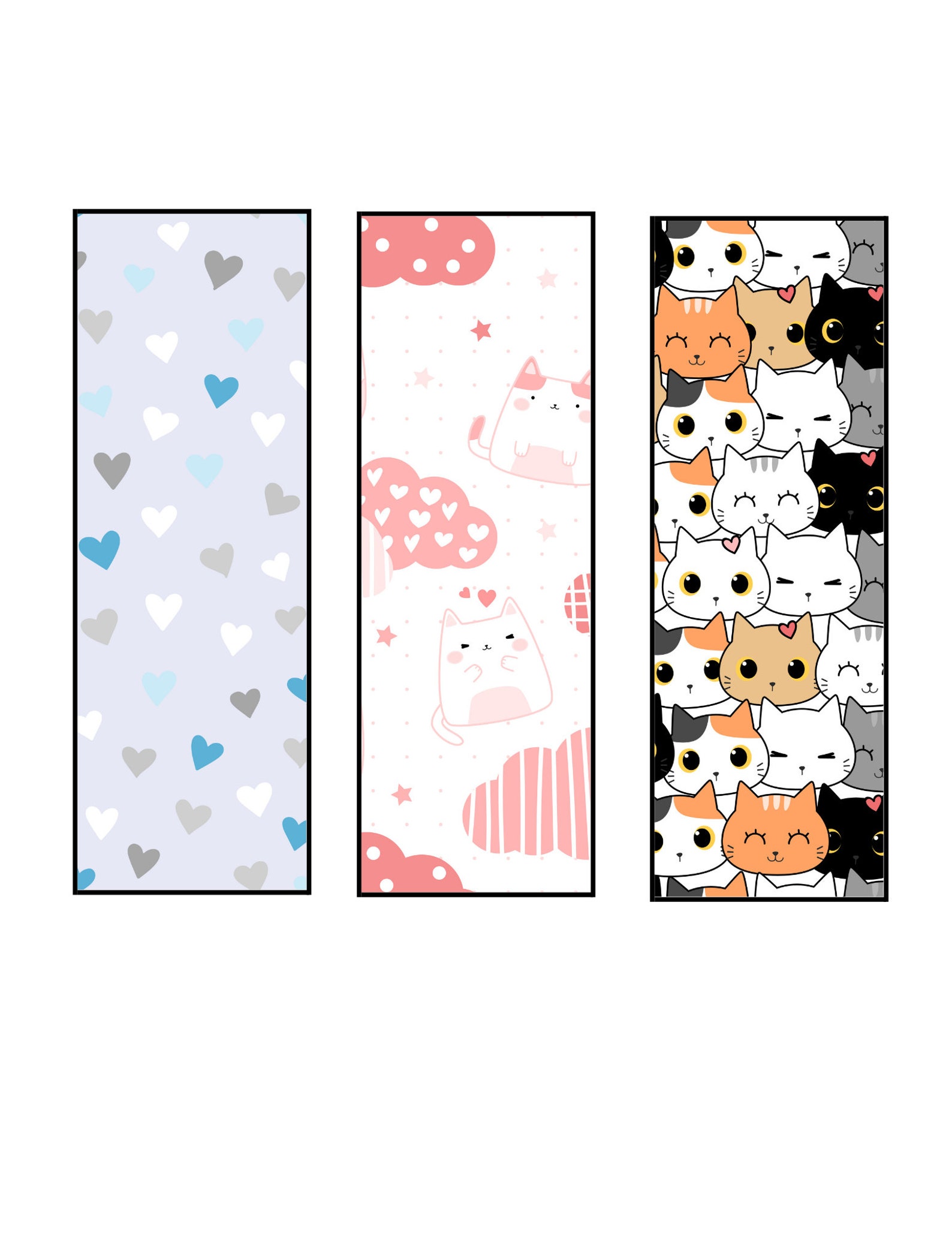 Kids' Printable Bookmark Set 42 Colorful & Fun PDF Designs, Immediate ...