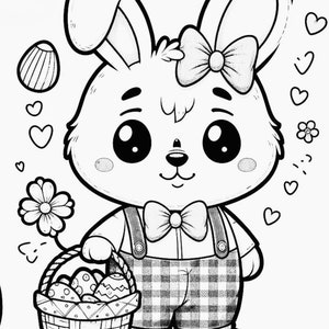 Easter Adventure Coloring Book for Kids: Instant Digital Download of ...