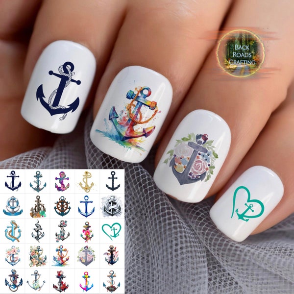 Anchor Nail Decals - Etsy