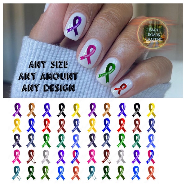 Ribbon Nails Etsy