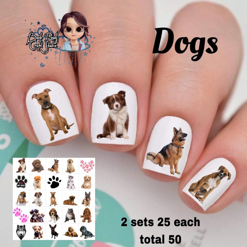 Dog Nail Decal - Etsy