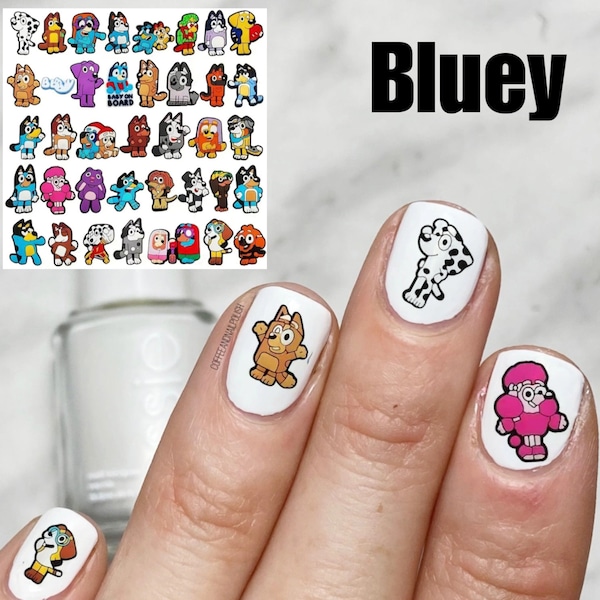 Bluey Nail - Etsy