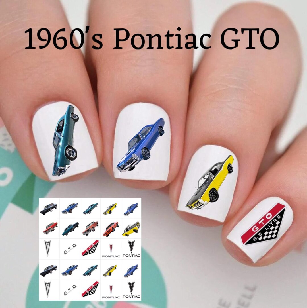 1960’s Cars Nail Art Waterslide Decal Set of 50 + Bonus, , Instructions ...