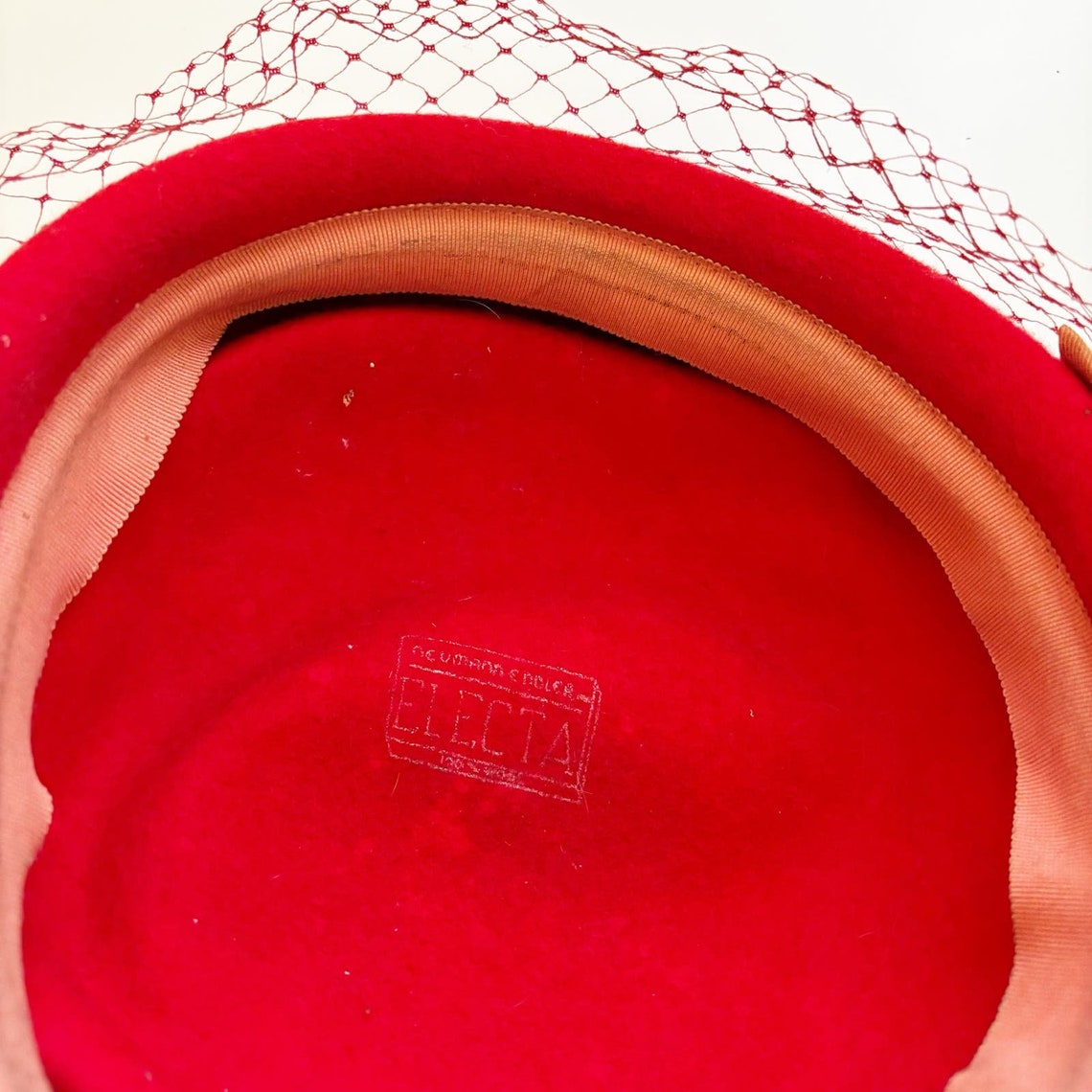 Vintage Union Made Pill Box Hat Red - Etsy