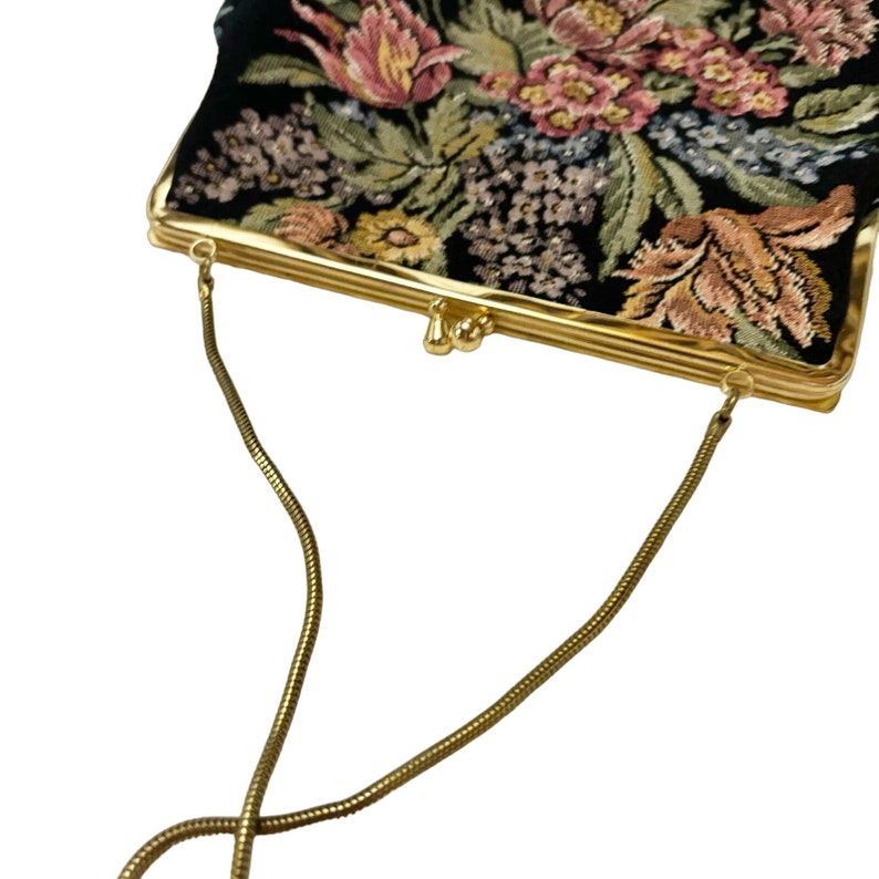 Vintage 1950s Walborg West Germany Clutch Handbag Black Floral - Etsy