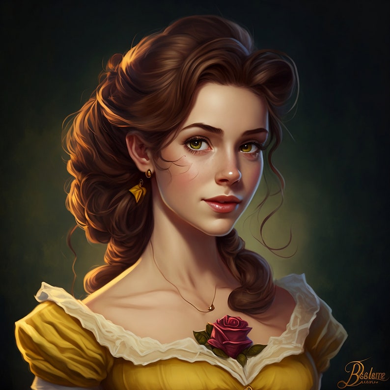 Beauty and the Beast Belle Portrait I, Magic Kingdom, Orlando, FL - Etsy