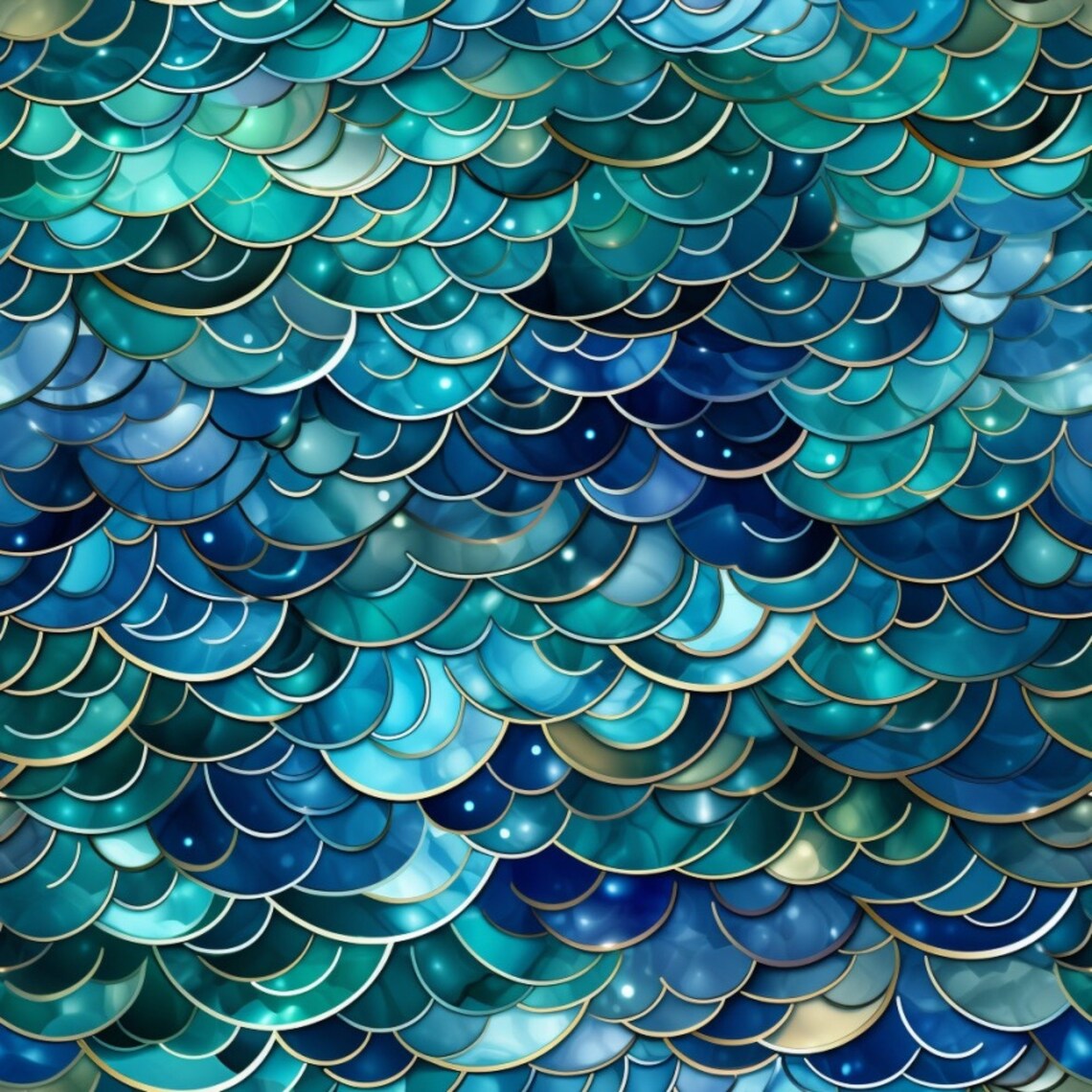 Mermaid Skin Art Seamless Digital Paper | Digital Paper | Patterned ...
