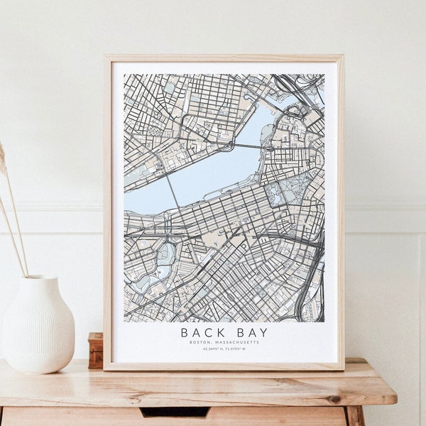 Boston Map Poster - Etsy