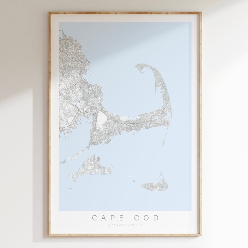 Cape Cod Map Poster - Etsy