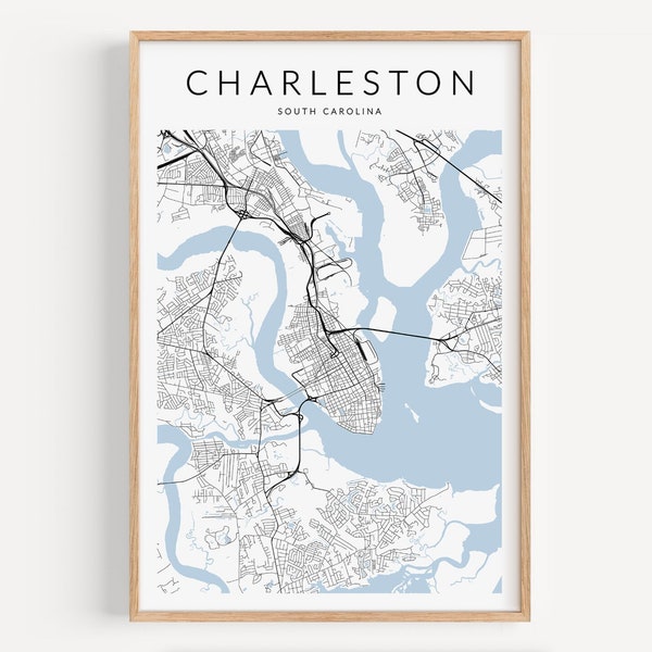 Charleston Map - Etsy