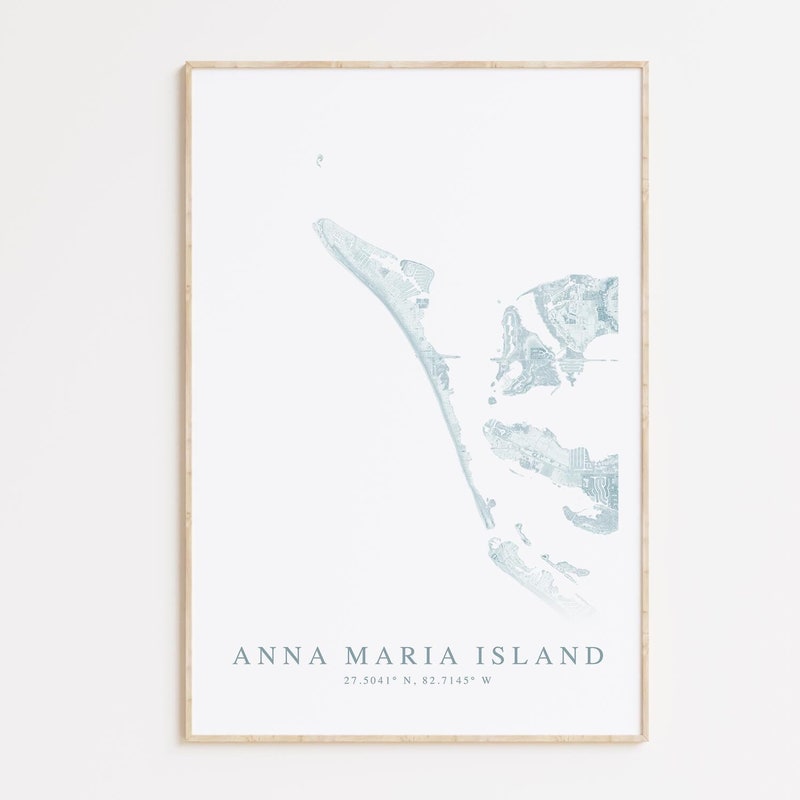 Anna Maria Island Map - Etsy