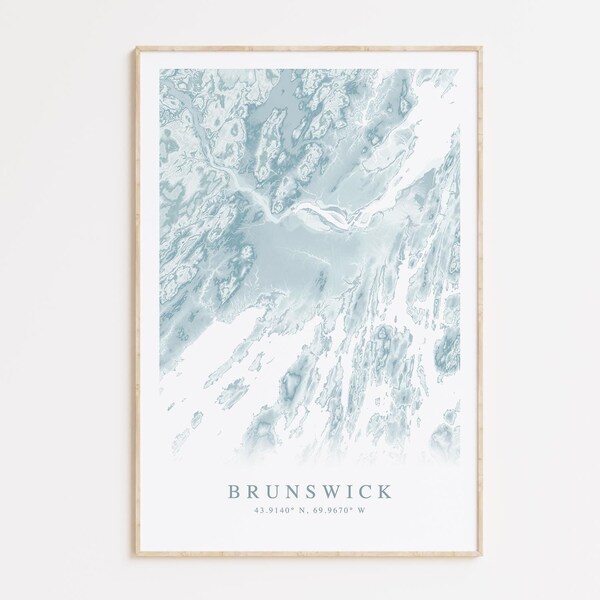 New Brunswick Map - Etsy