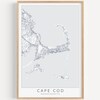 Cape Cod Map Print, Cape Cod Poster Poster, Nantucket Map, Martha's ...