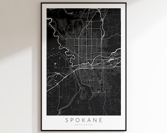 Old Spokane WA Map 1924 the Lilac City Washington State Vintage Atlas ...