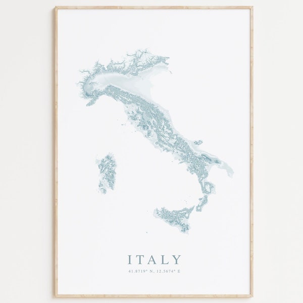 Ireland Map Print, Topographic Map of Ireland, Ireland Art, Ireland ...