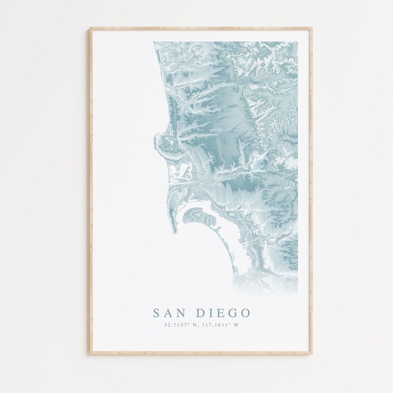Historic Map San Diego - Etsy