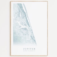 Neptune Beach Map Print, Neptune Beach Travel Map, Neptune Beach Wall ...