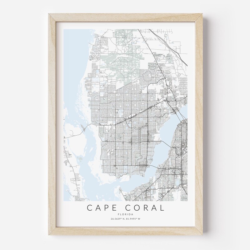 Map of Cape Coral - Etsy