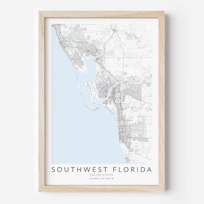 Map of Florida - Etsy