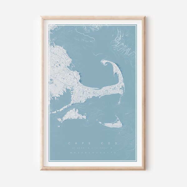 Cape Cod Map Poster - Etsy