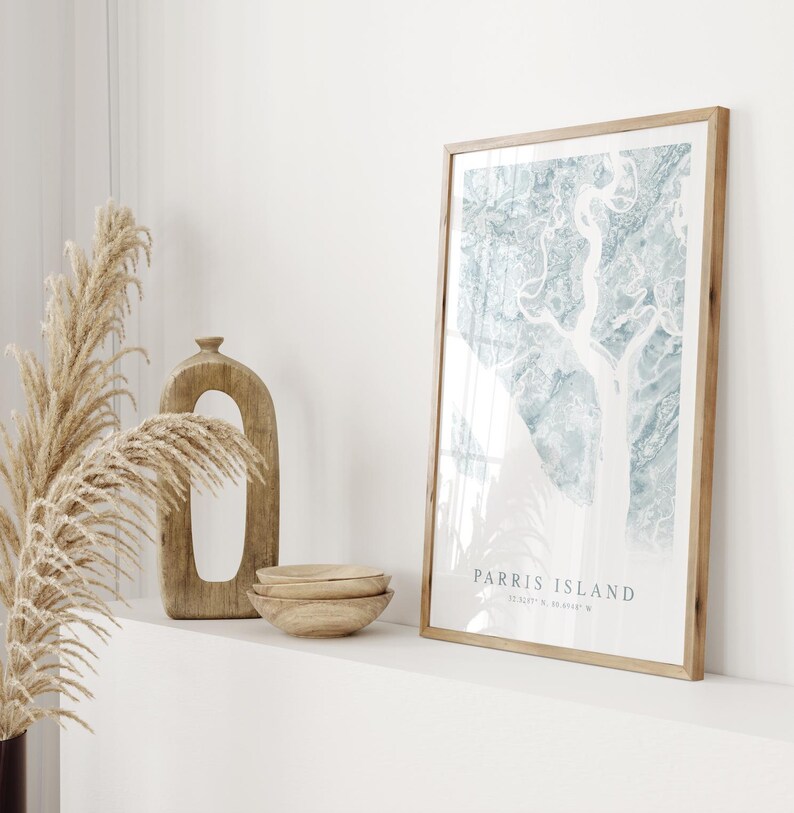 Parris Island Map Print, Map of Parris Island South Carolina, Parris ...