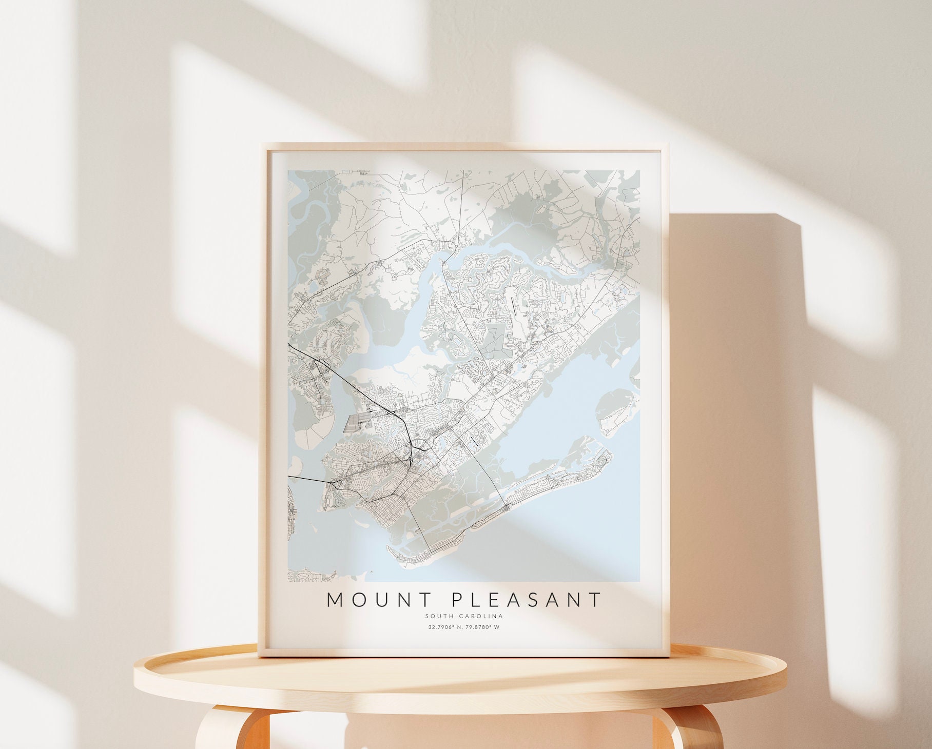 Mount Pleasant South Carolina Map Print, Map of Mount Pleasant ...