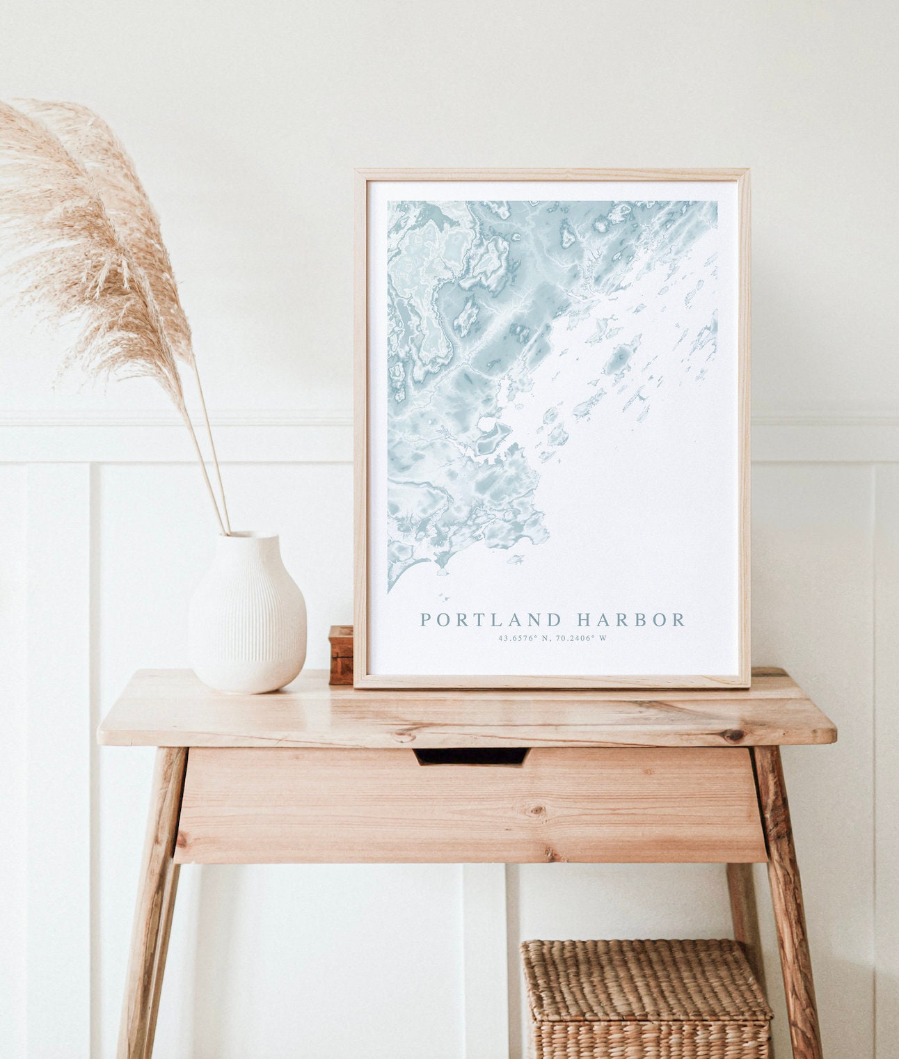 Portland Harbor Maine Map Print, Portland Map Poster, Portland Maine ...