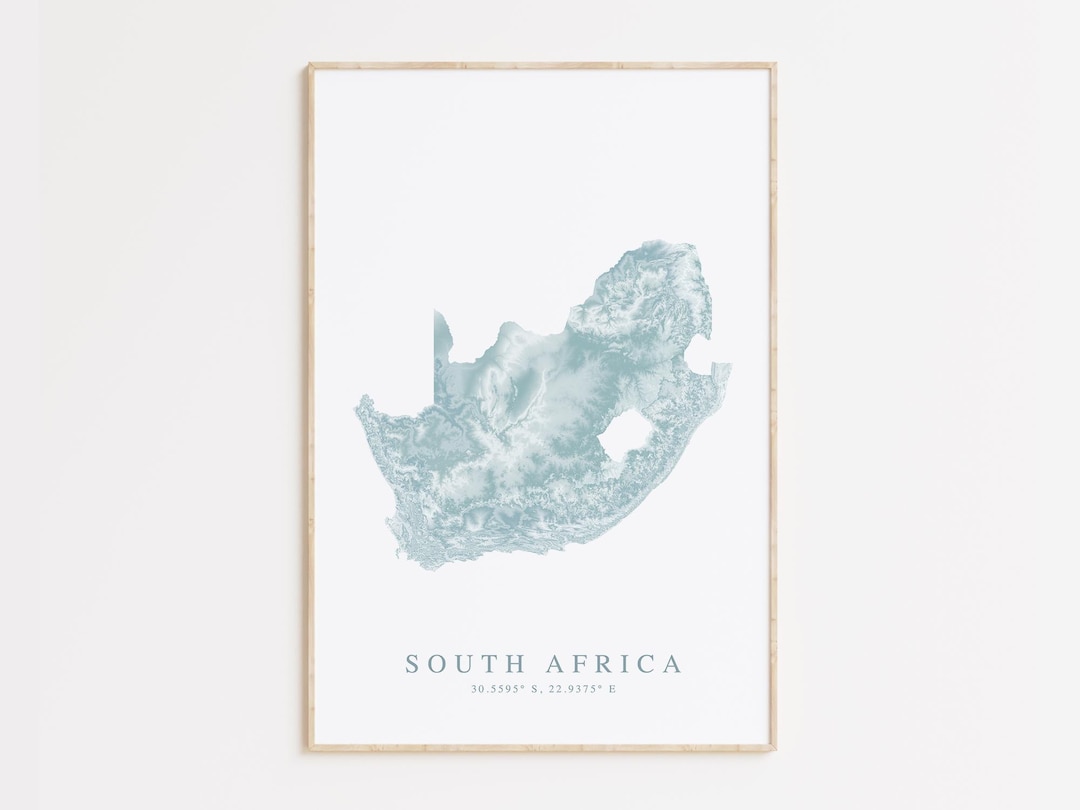 South Africa Map Print, South Africa Poster, Map of Johannesburg, South ...