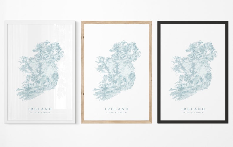Ireland Map Print, Ireland Poster, Map of Ireland, Ireland Gift ...