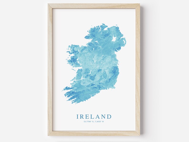 Ireland Map Print Map of Ireland Ireland Map Poster Ireland - Etsy
