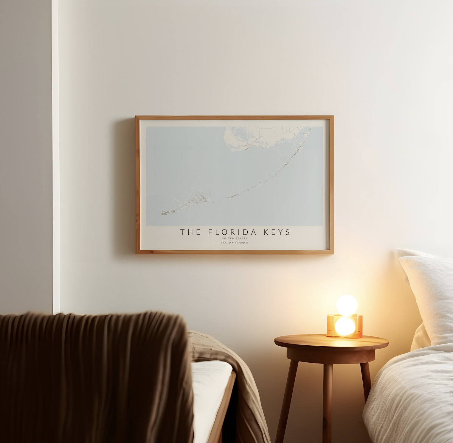 Florida Keys Map Print, Florida Keys Wall Art, Key West Map Print ...