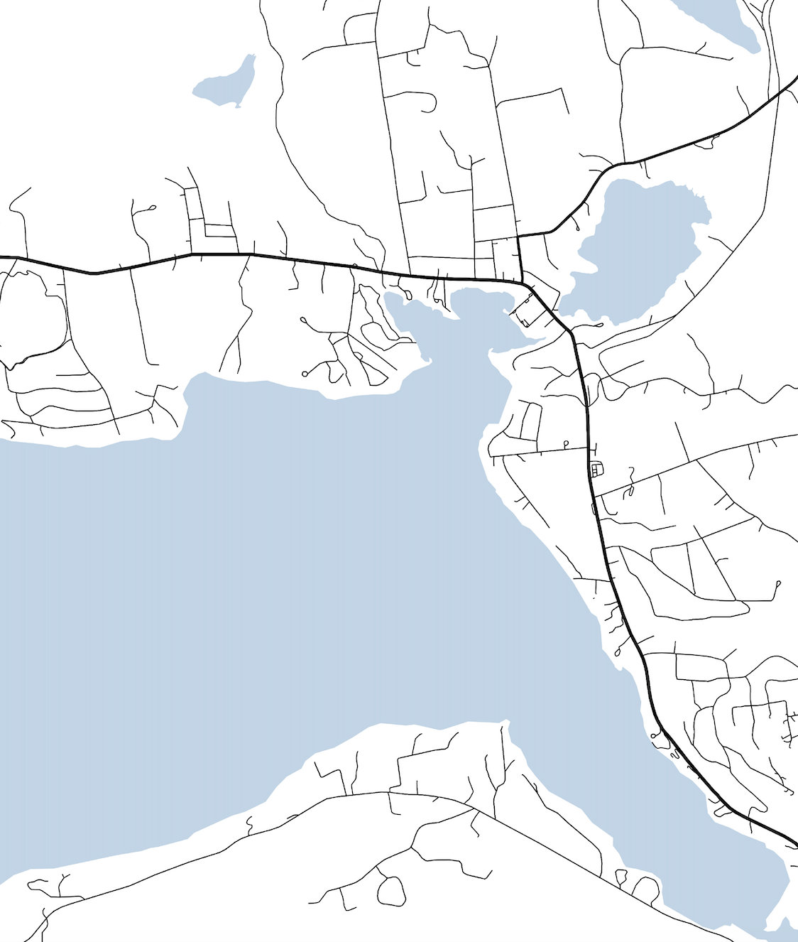 Rangeley Maine Map Print, Map of Rangeley, Rangeley Lake Maine Map Poster, Maine Map Print, Map ...