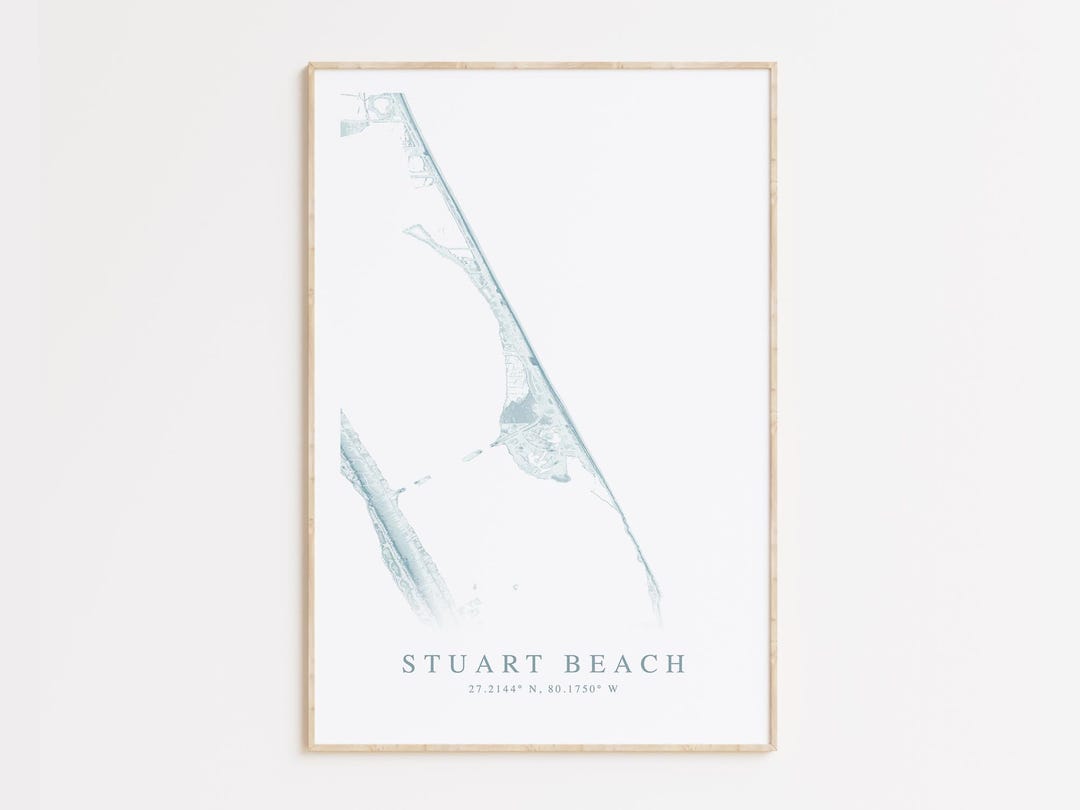 Stuart Beach Florida Map Print, Map of Stuart Beach, Florida Beach Home ...