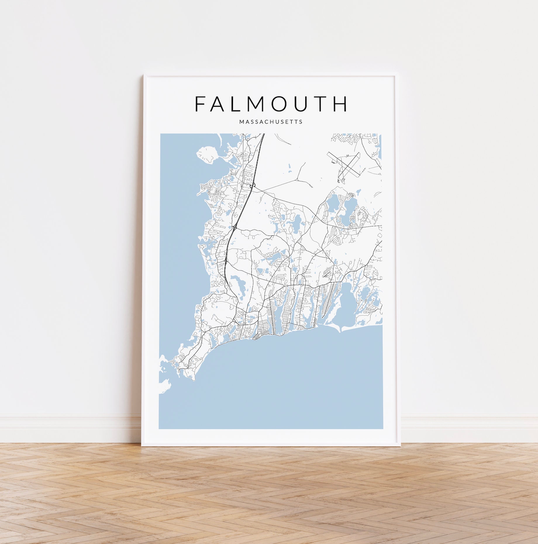Falmouth Massachusetts Map Print, Cape Cod Map Print, Cape Cod Poster ...