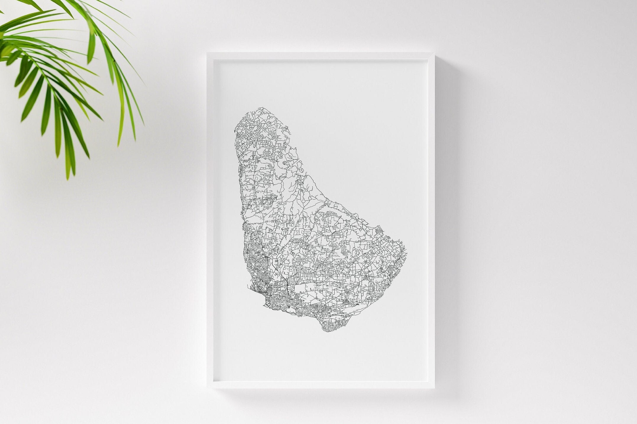 Barbados Map Print Barbados Island Map Barbados Poster Barbados Gift ...