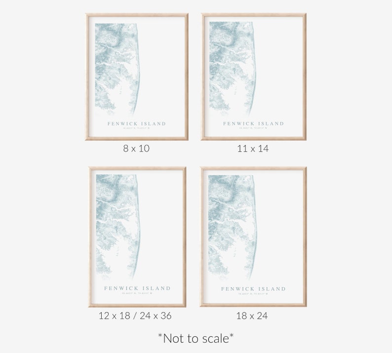 Fenwick Island Map Print, Map of Fenwick Island Delaware, Fenwick ...