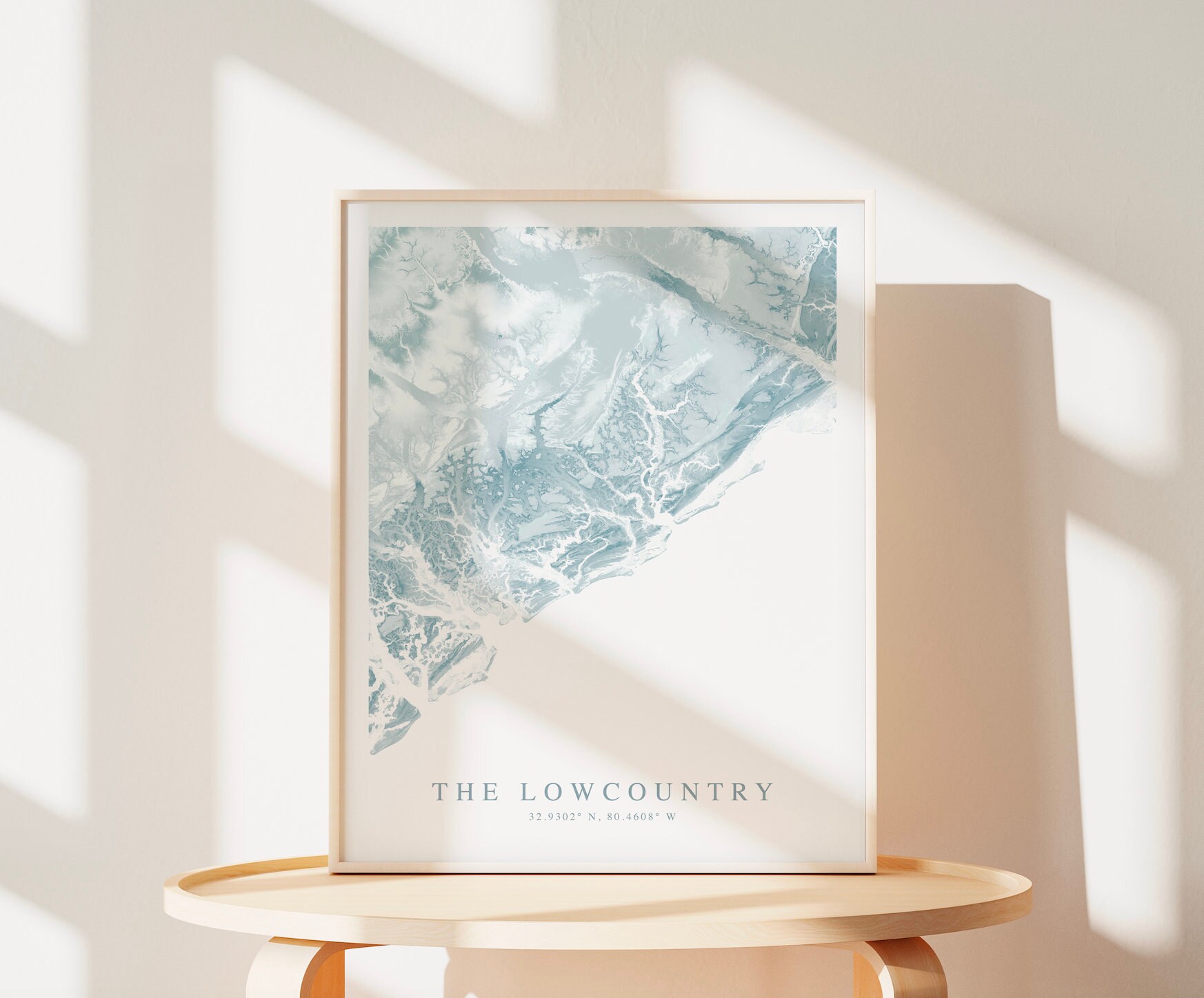 The Lowcountry South Carolina Map Print, Charleston Map Art, Hilton ...