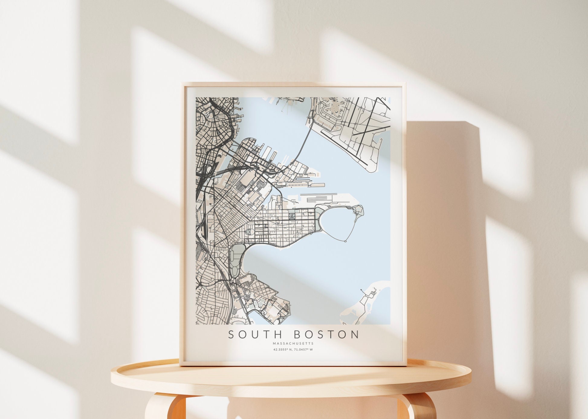 South Boston Map Print, Southie Poster, Boston Map Print, Boston Gift ...