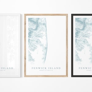 Fenwick Island Map Print, Map of Fenwick Island Delaware, Fenwick ...