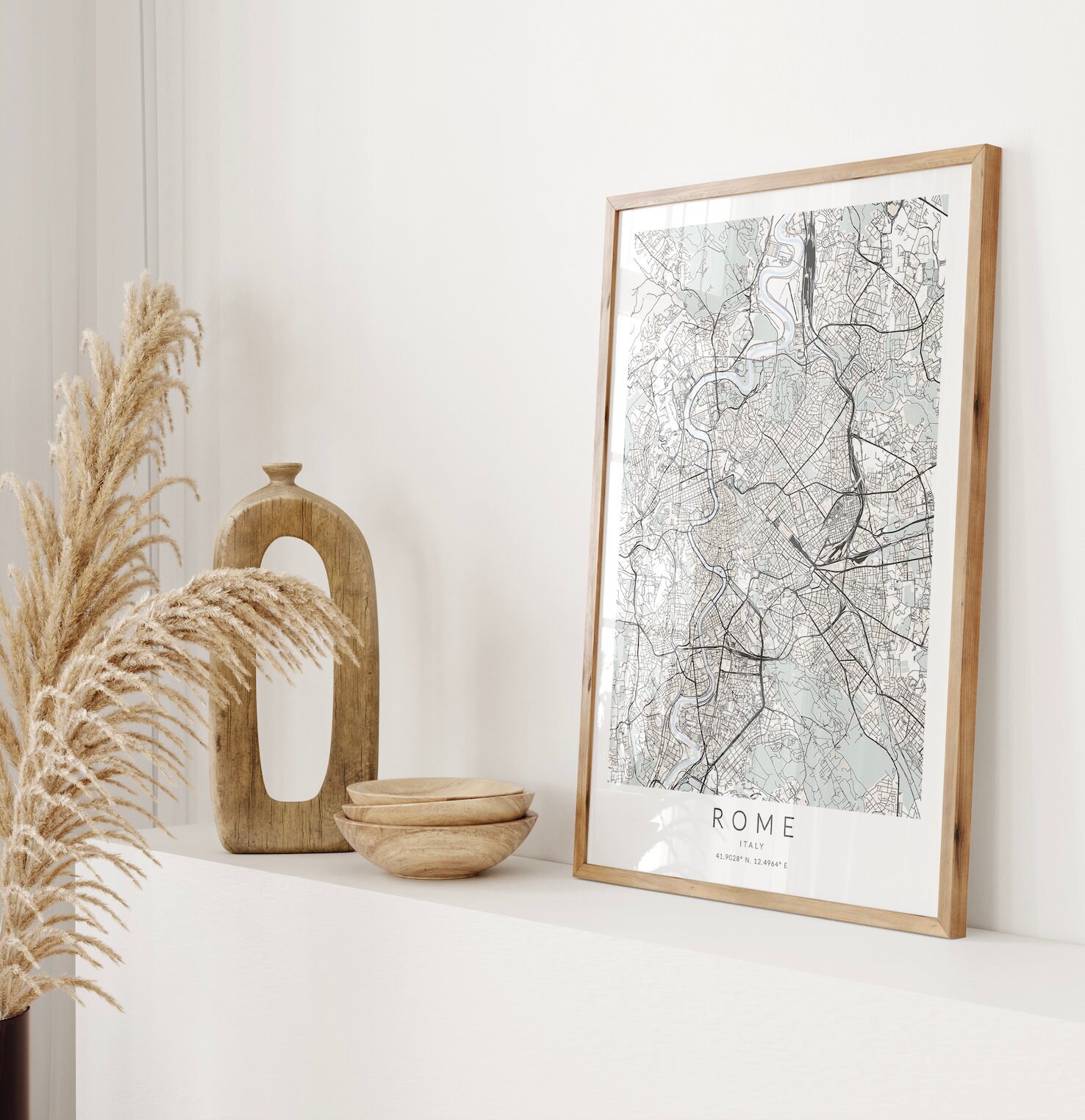 Rome Map Print, Map of Rome Poster, Rome Italy Street Map, Rome Map ...