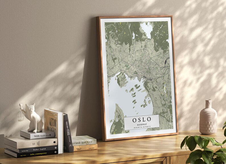 Oslo Norway Map Print, Oslo Norway Poster, Oslo Map Print, Norway Gift ...