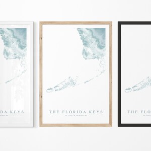 Florida Keys Map Print, Key West Gift, Islamorada Florida Map, Florida ...