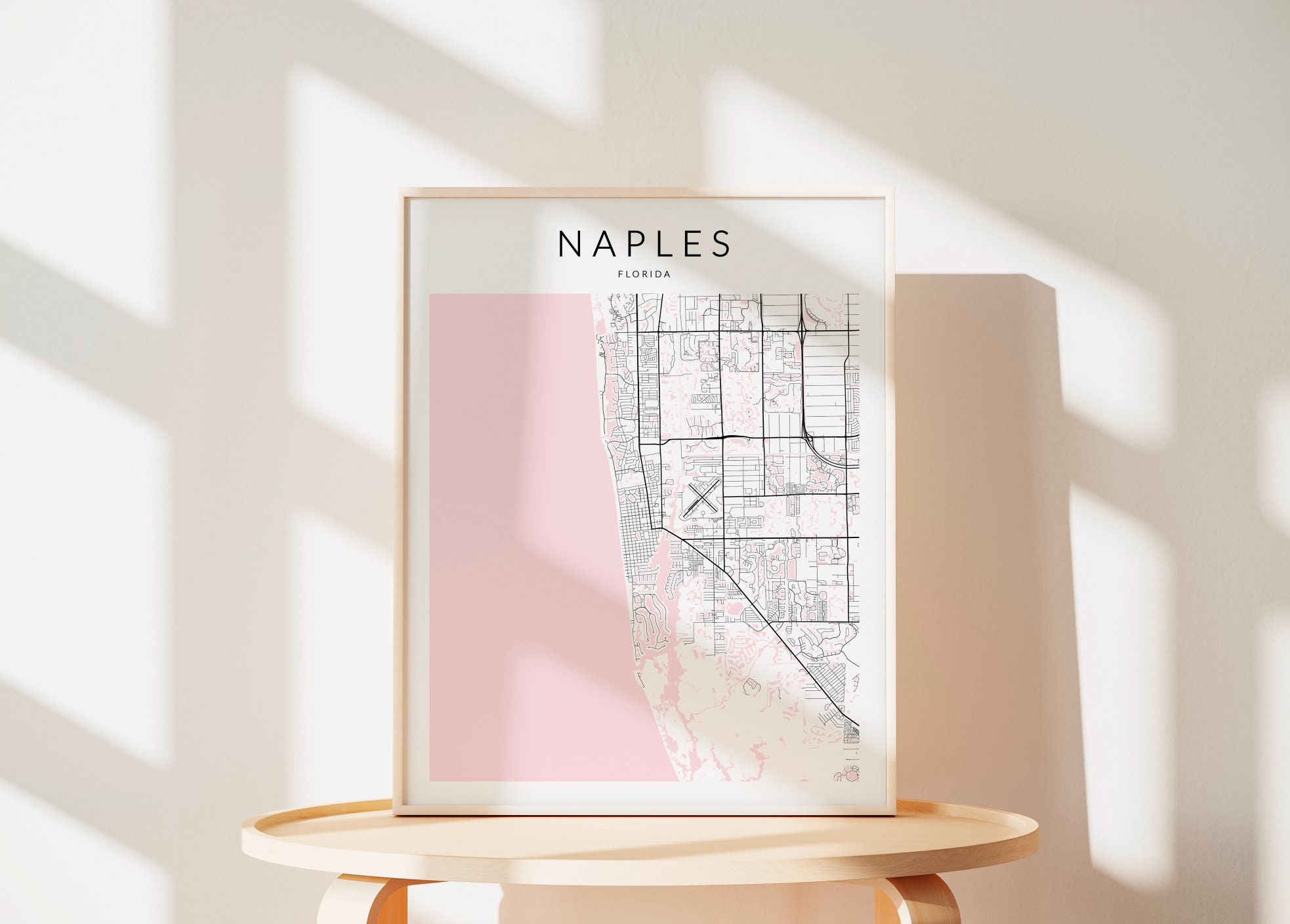 Naples Florida Map Print, Naples Poster, Naples Florida Decor, Florida ...