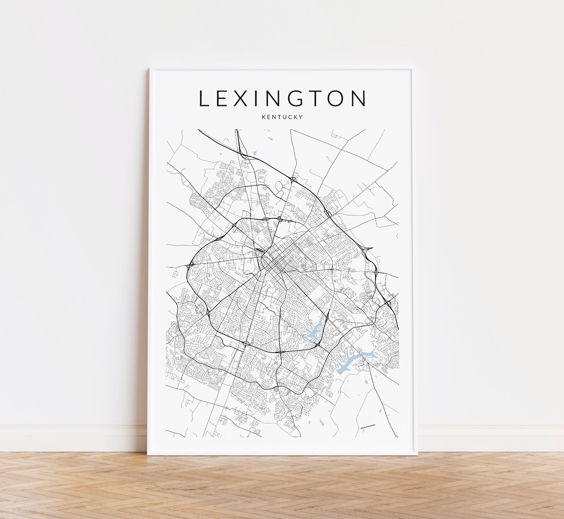 Lexington Kentucky Poster, Lexington Art, Minimalist Map, Kentucky ...