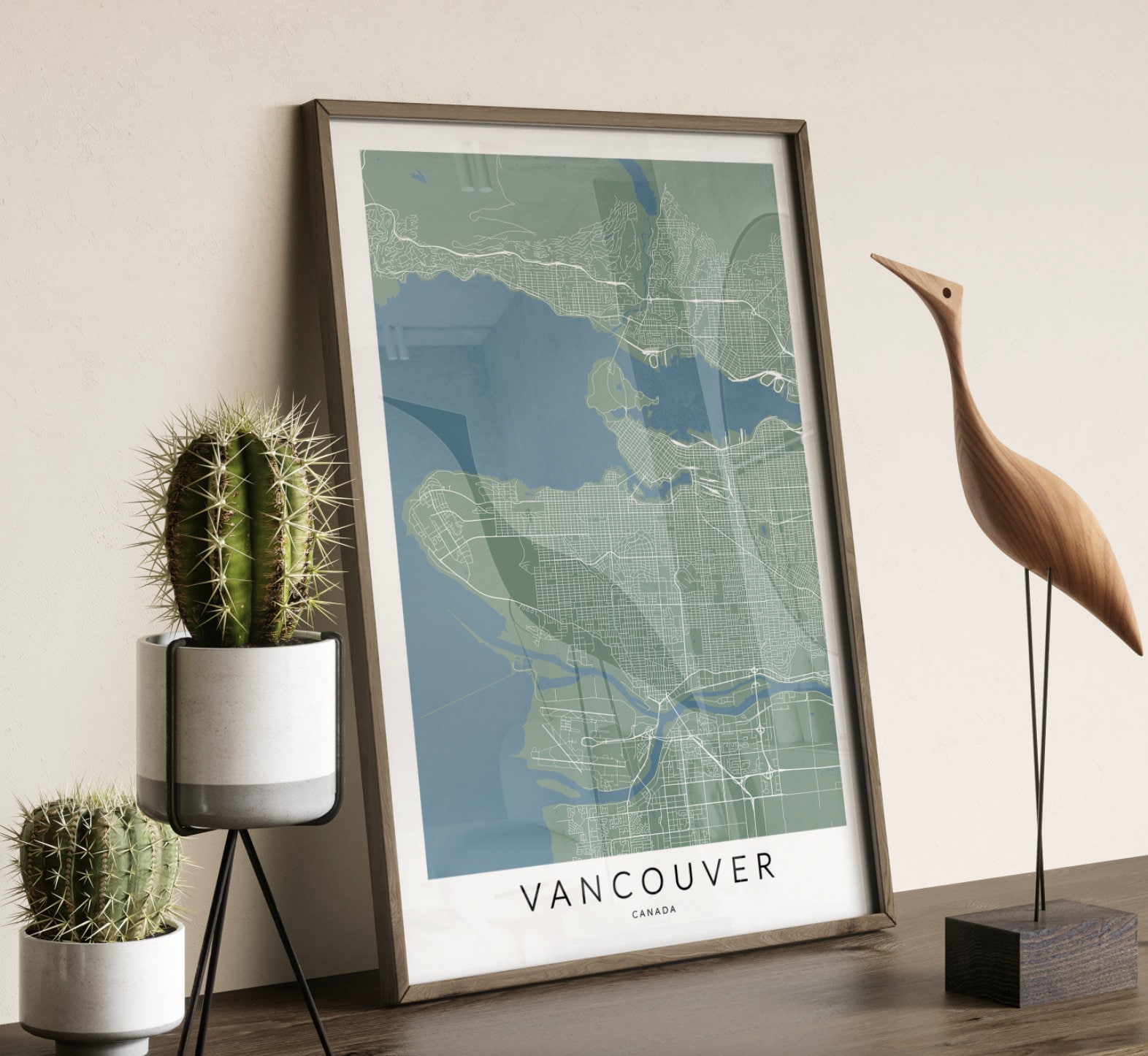 Vancouver Map Print, Map of Vancouver, Canada Wall Art, Vancouver Map ...