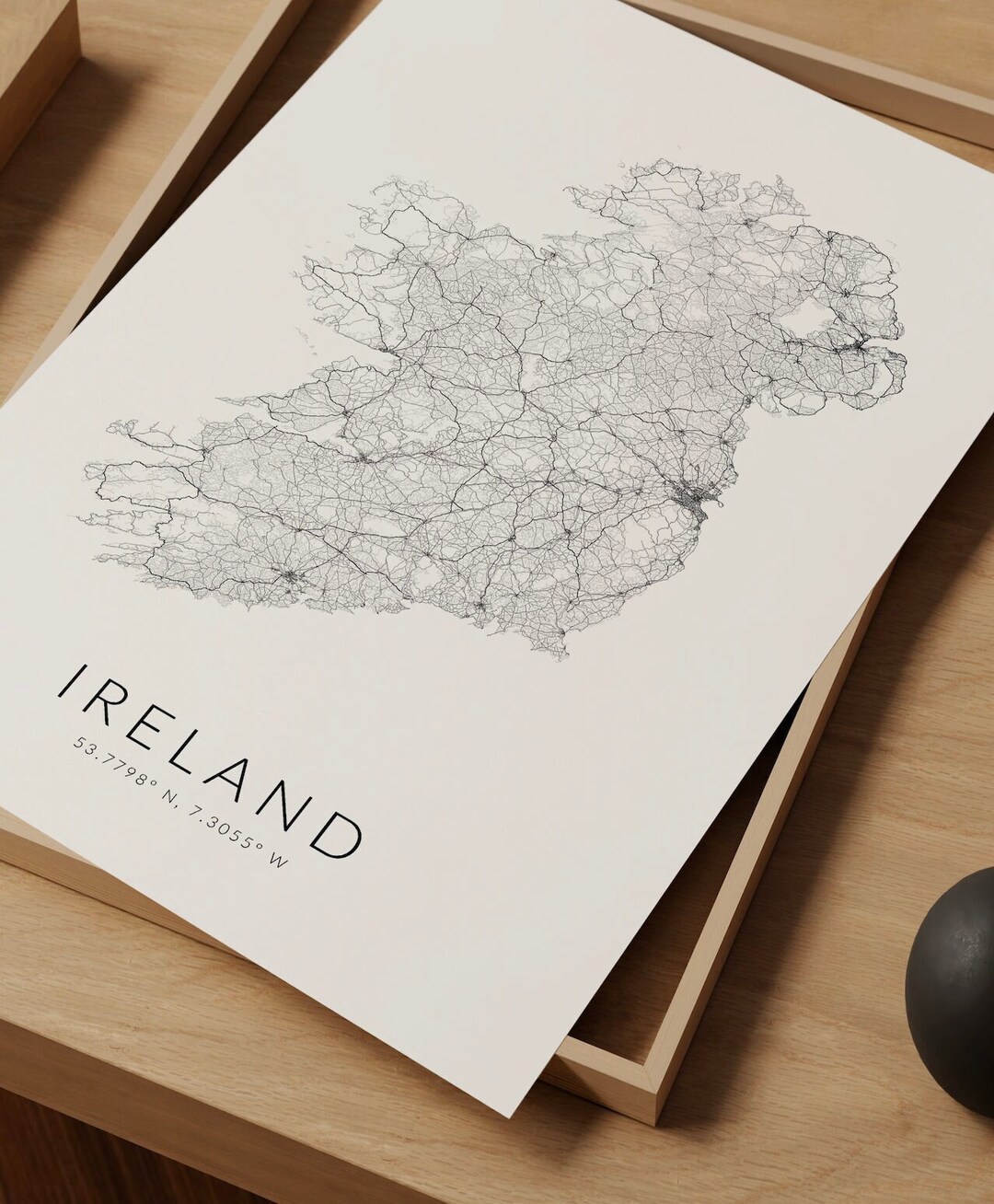 Ireland Map Print, Ireland Map Poster, Ireland Gift, Minimalist Map ...