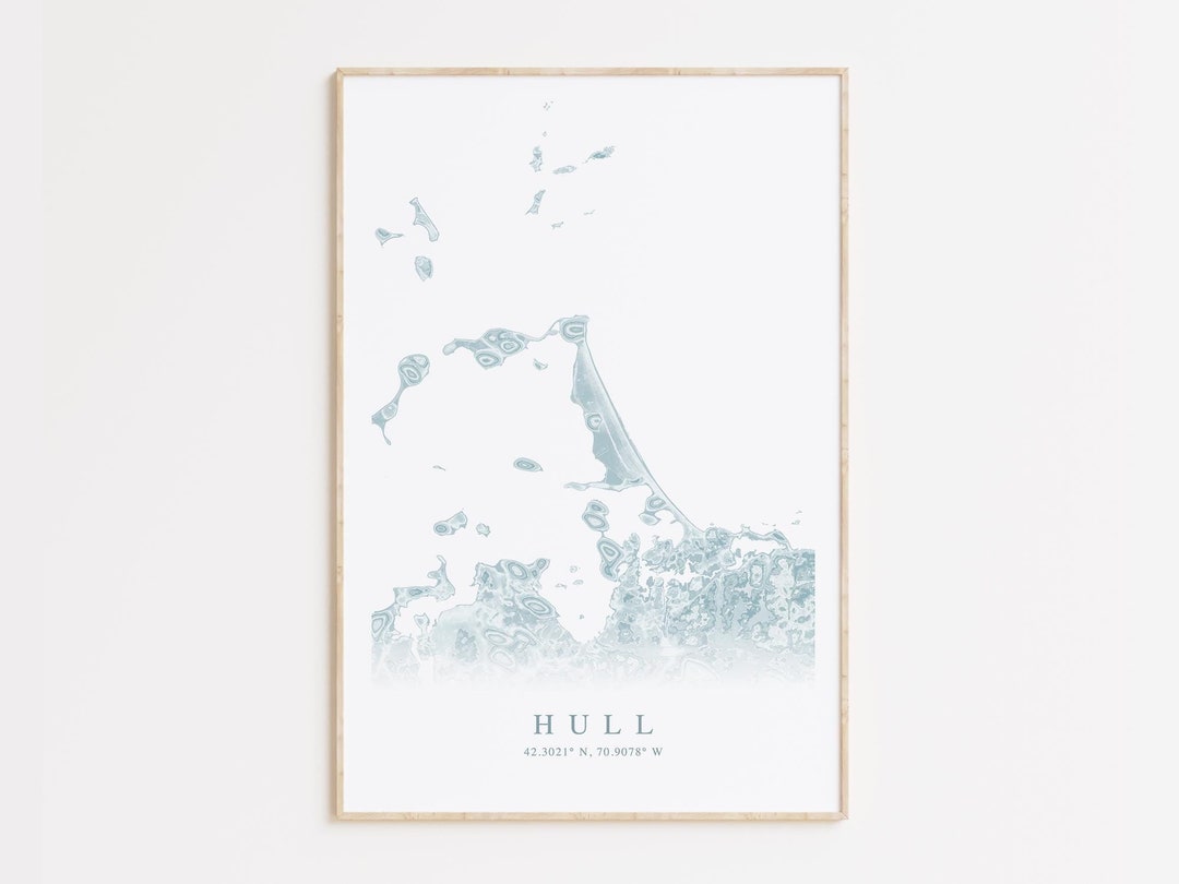 Hull Massachusetts Map Print, Massachusetts Map Poster, Hull Gift ...